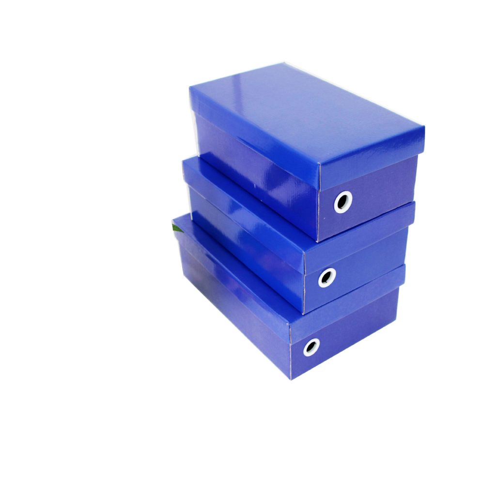 Blue shoes box custom supplier