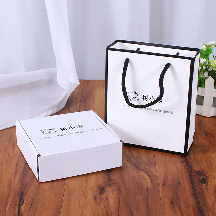 White square mailer box