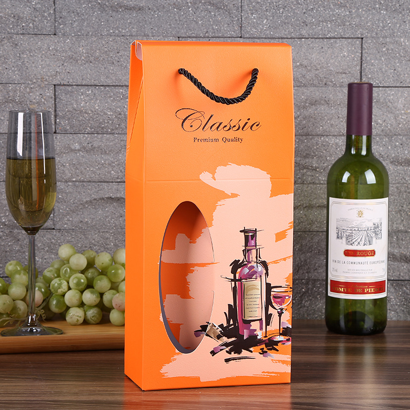 Blue printed wine box supplier