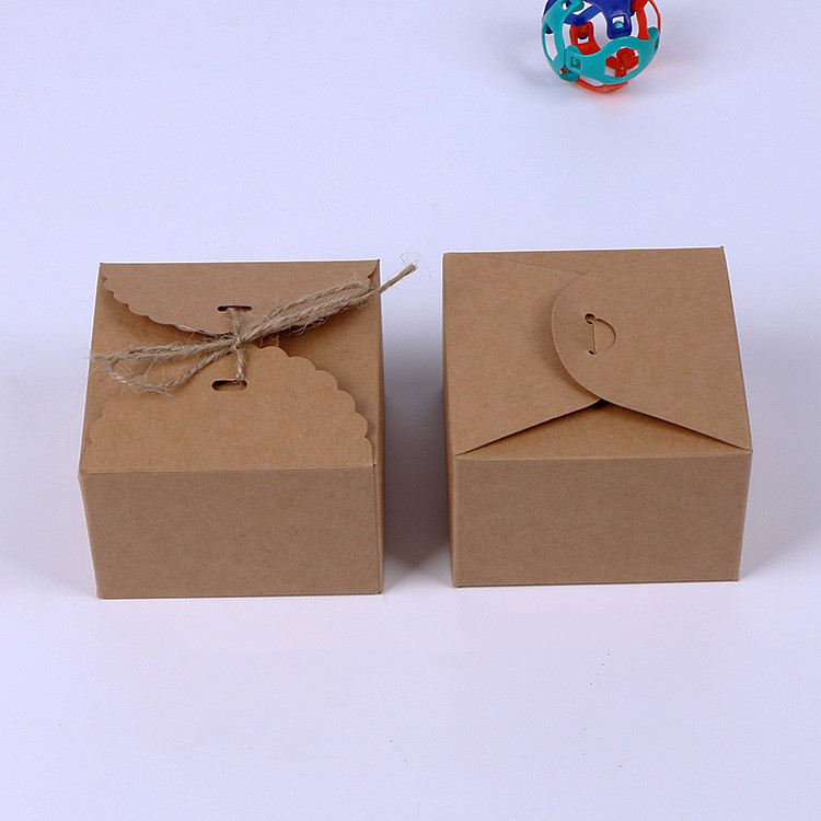 Square Kraft Paper Biscuit Box | Custom Cardboard Boxes